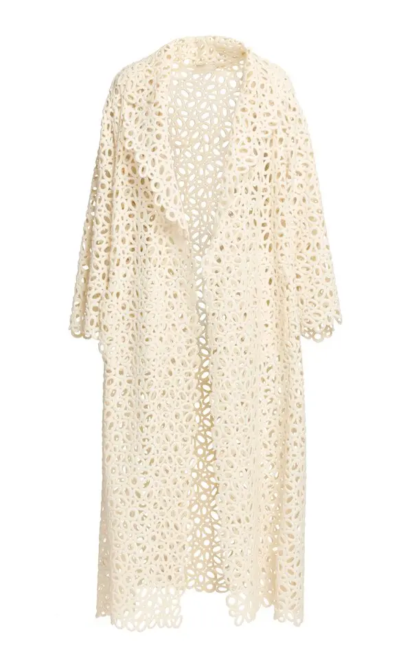 Elie Saab Oversized Macramé Overcoat