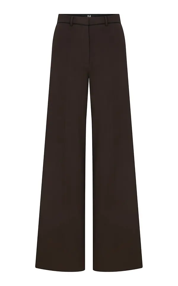 Ila Syvie Wool Blend Trousers - Brown