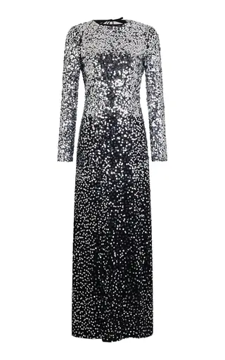 Rabanne Sequined Maxi Dress - Silver