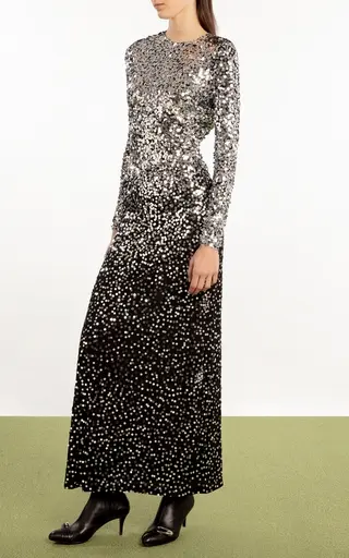 Rabanne Sequined Maxi Dress - Silver