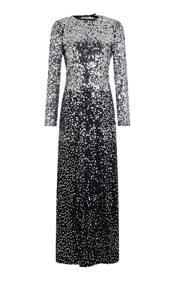 Rabanne Sequined Maxi Dress - Silver
