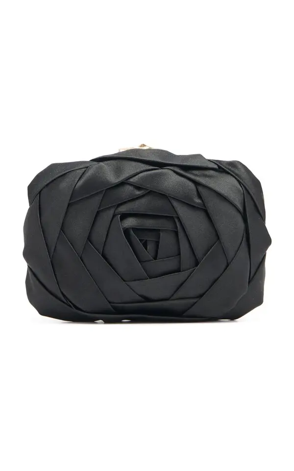 ROGER VIVIER Boite De Nuit Satin Clutch - Black