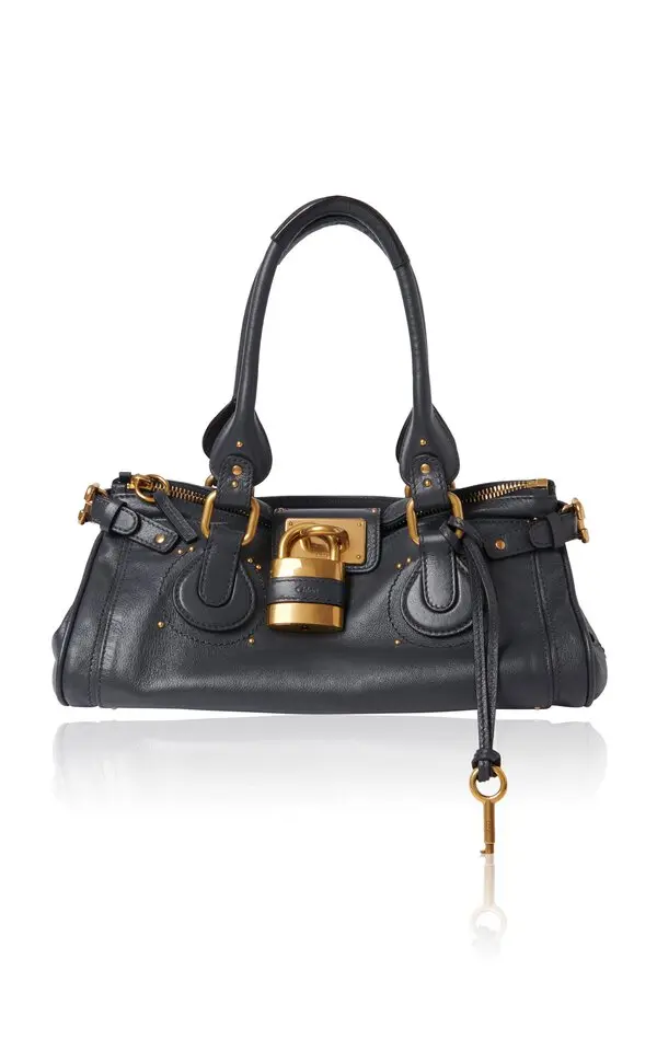 Chloé Paddington Leather Shoulder Bag - Blue