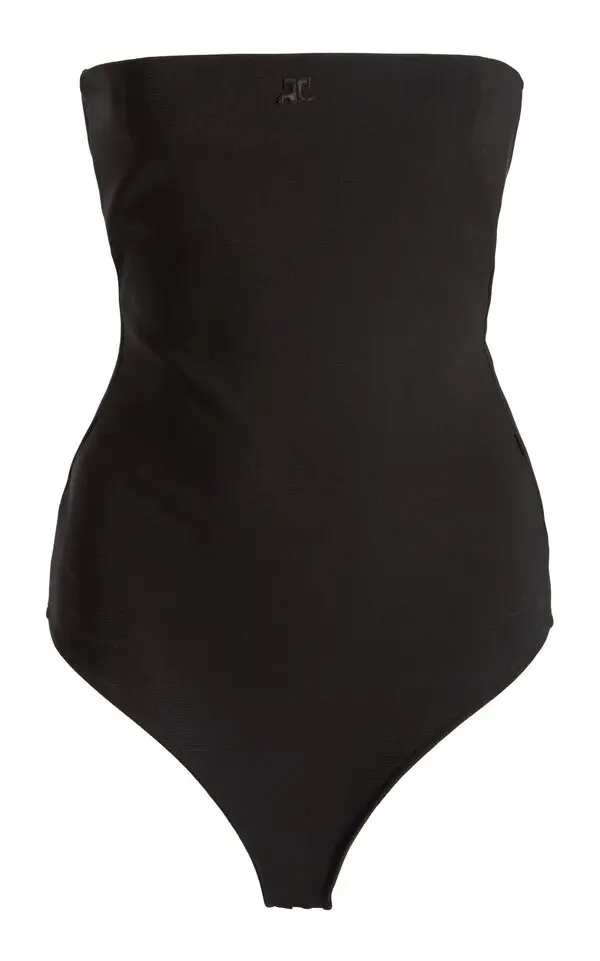 COURREGES Strapless Jersey Top - Black