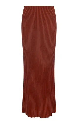 Gabriela Hearst Krause Ribbed Virgin-wool Maxi Skirt