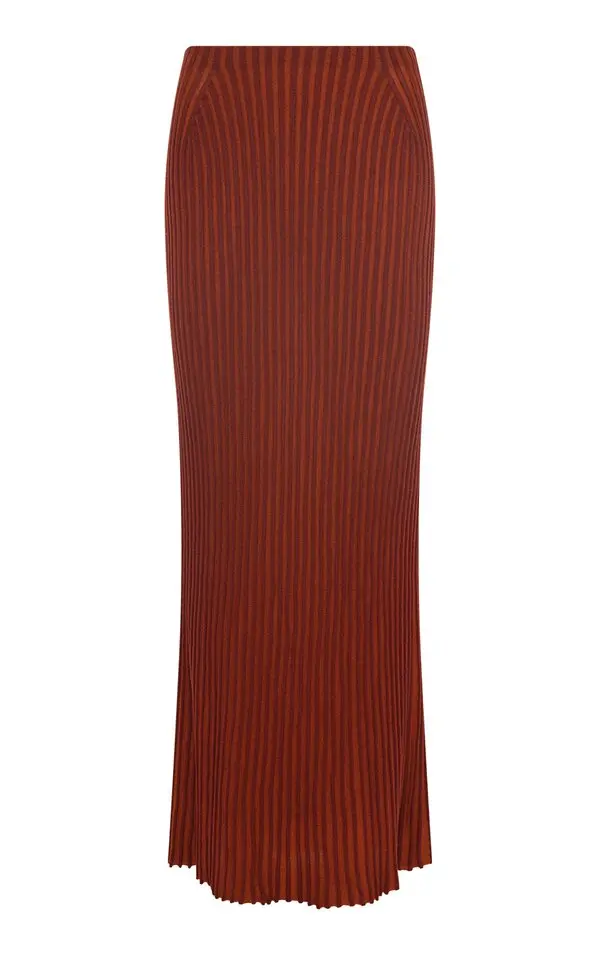 Gabriela Hearst Krause Ribbed Virgin-wool Maxi Skirt