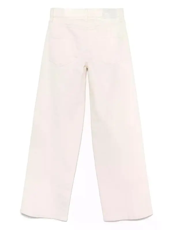 Dkny High-waisted Wide Leg Jeans