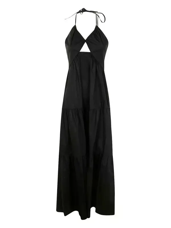 TWINSET Tie-fastening Cut-out Maxi Dress - Black