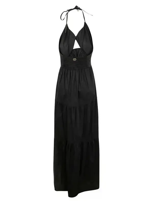 TWINSET Tie-fastening Cut-out Maxi Dress - Black