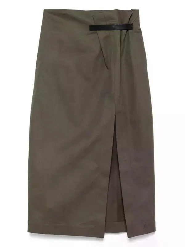 JW Anderson Twill-weave Midi Skirt - Green