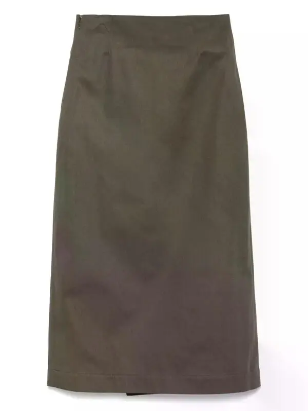 JW Anderson Twill-weave Midi Skirt - Green