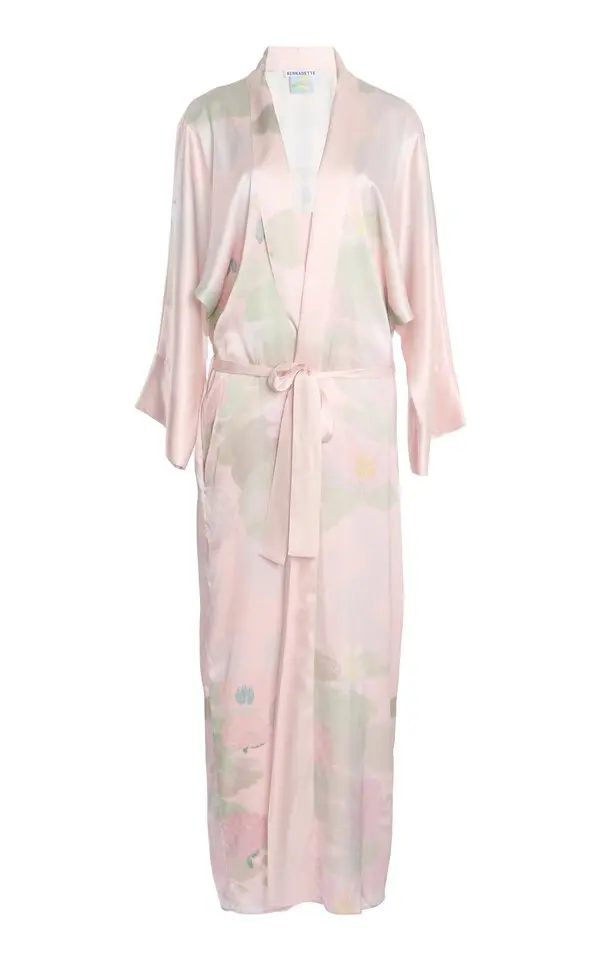 Bernadette Peignoir Silk Satin - Pink