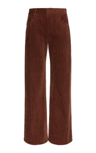 Magda Butrym High-rise Wide-leg Wool-blend Pants - Orange