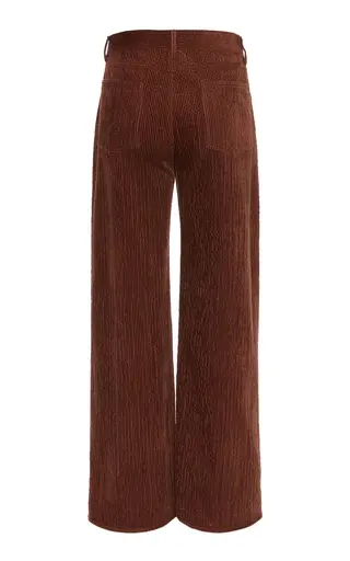 Magda Butrym High-rise Wide-leg Wool-blend Pants - Orange