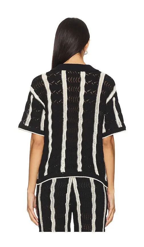 Central Park West Novelty Stitch Polo