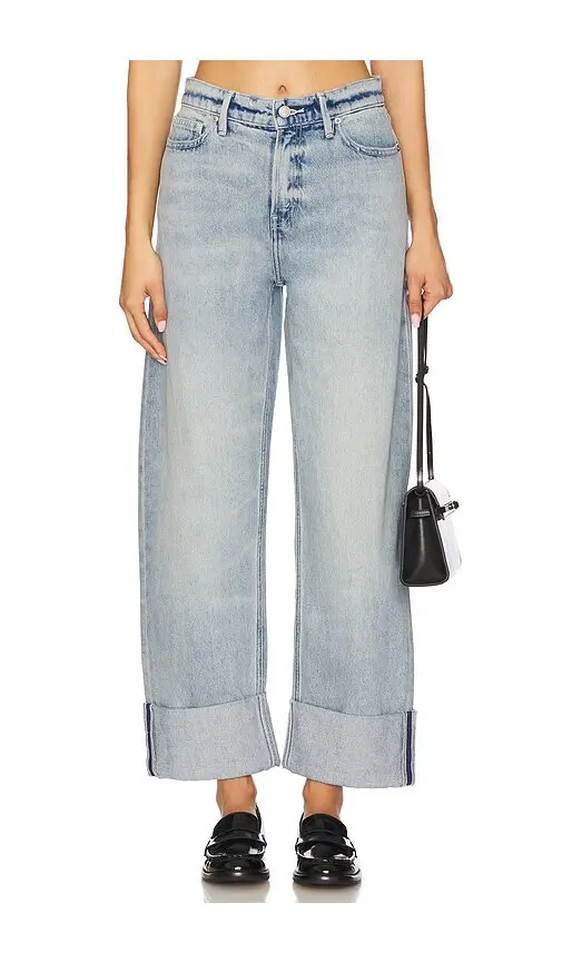 Good American Good Barrel Relaxed Jeans - Blue