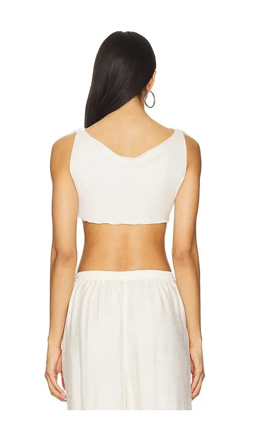 INDAH Maha Solid Cowl Neck Vest Top