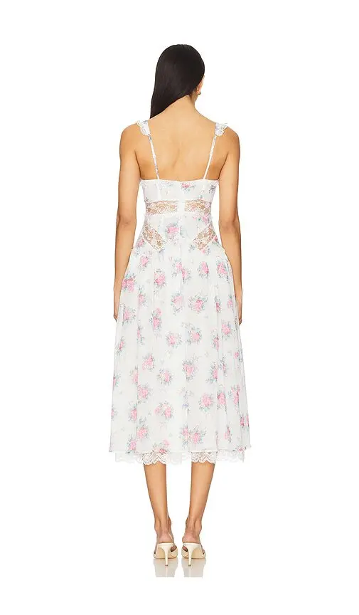 For Love & Lemons Doily Bouquet Midi Dress