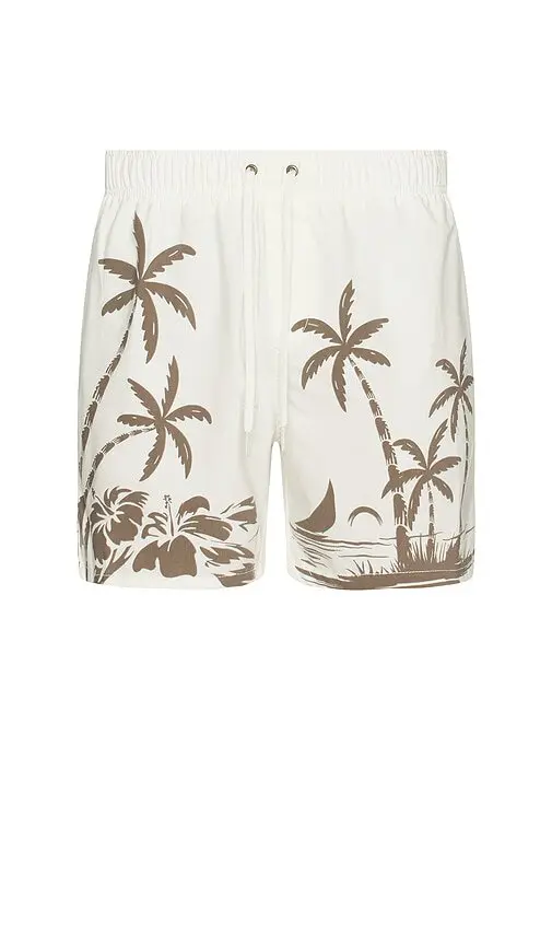 VINTAGE SUMMER Poolside Stretch Shorts - Ivory