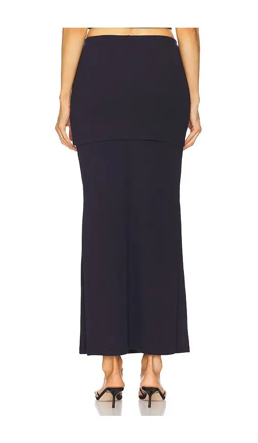 Lna Ribbed Maxi Skirt With Side Slits