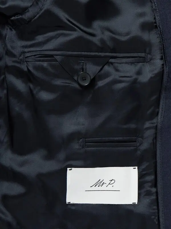 Mr P. Slim-fit Linen Suit Jacket - Blue