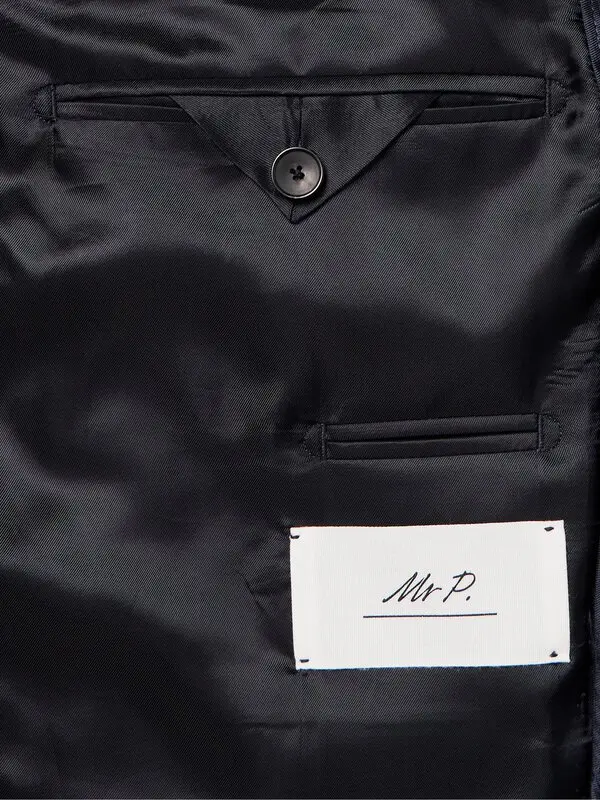 Mr P. Regular-fit Linen Suit Jacket - Blue