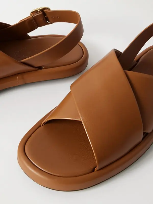 TOD'S Leather Slingback Sandals