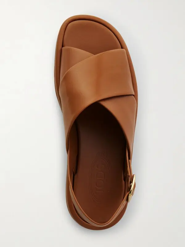 TOD'S Leather Slingback Sandals