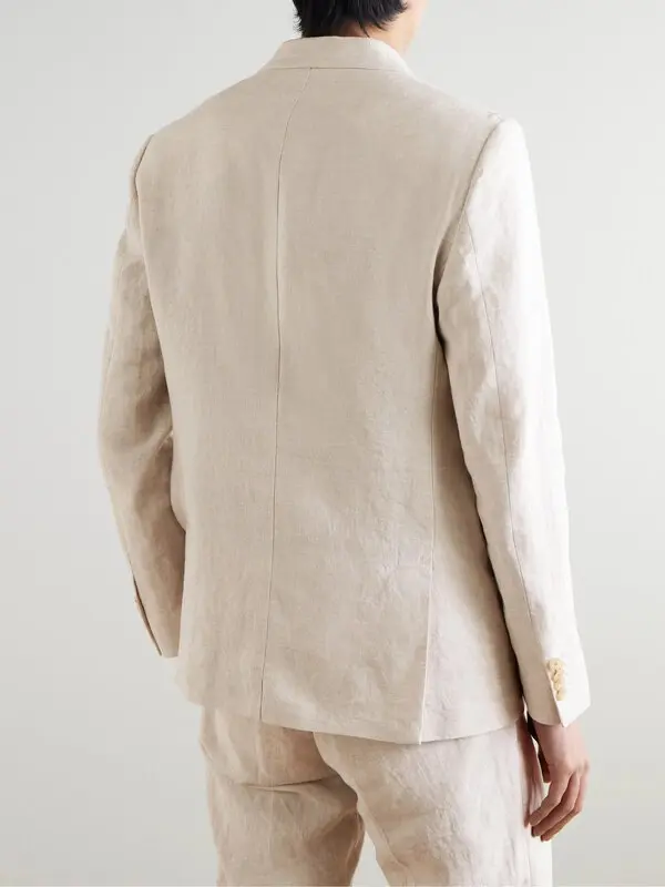 Mr P. Slim-fit Linen Suit Jacket - Neutrals