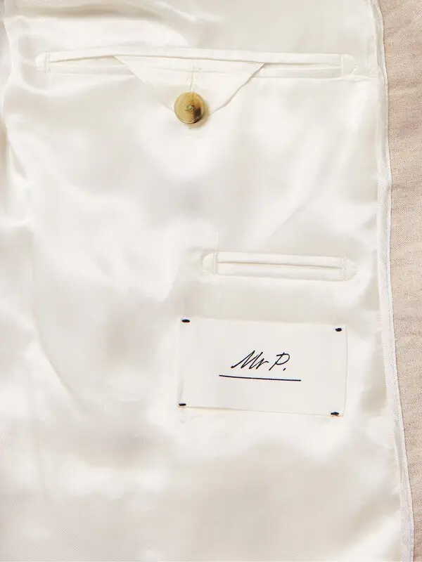 Mr P. Slim-fit Linen Suit Jacket - Neutrals