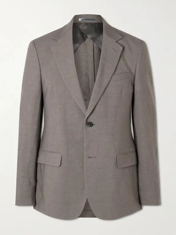 Mr P. Slim-fit Linen Suit Jacket - Gray
