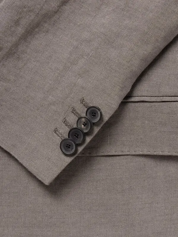 Mr P. Slim-fit Linen Suit Jacket - Gray