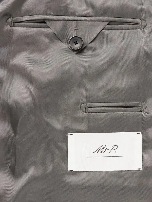 Mr P. Slim-fit Linen Suit Jacket - Gray
