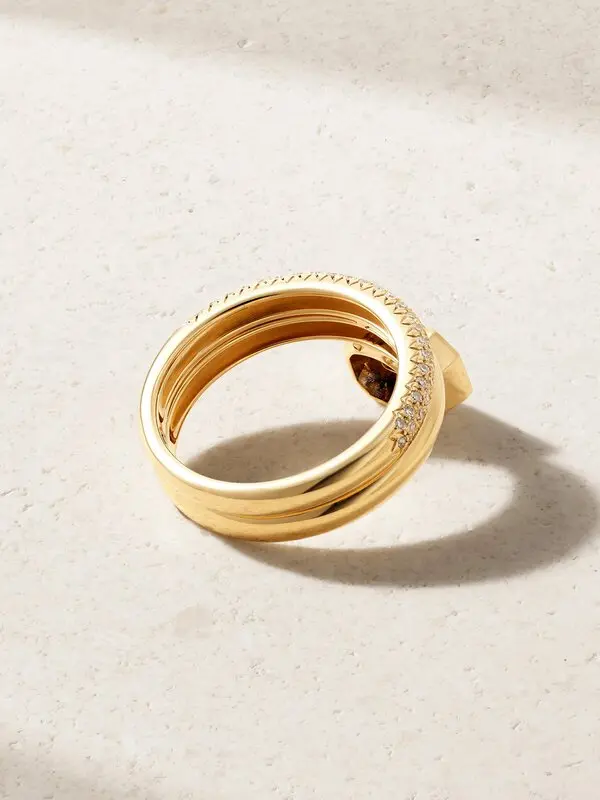 Shay Floating Bezel 18-karat Diamond Ring