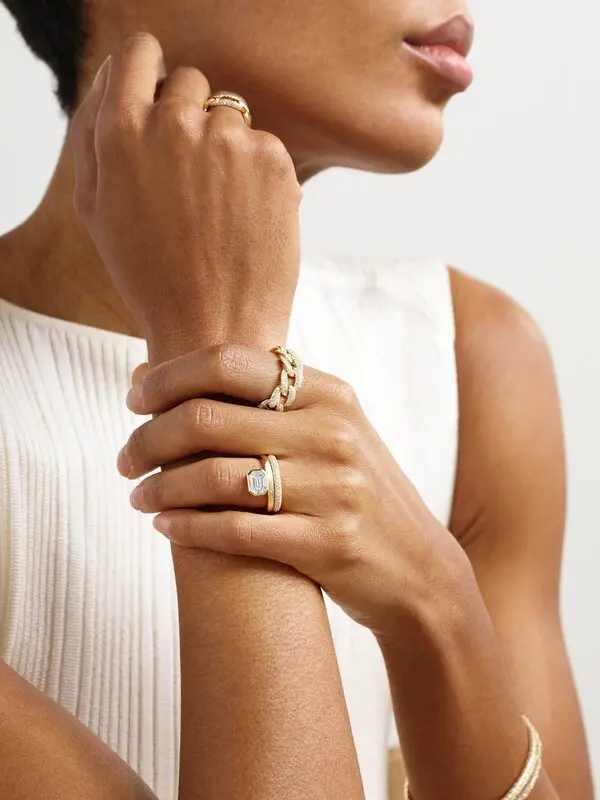 Shay Floating Bezel 18-karat Diamond Ring