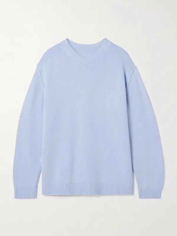 KALLMEYER Lena Wool And Cashmere-blend Sweater - Blue