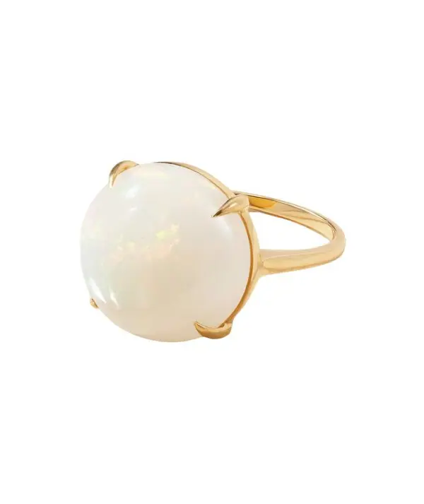 Jia Jia Jumbo Gold Opal Ring - White