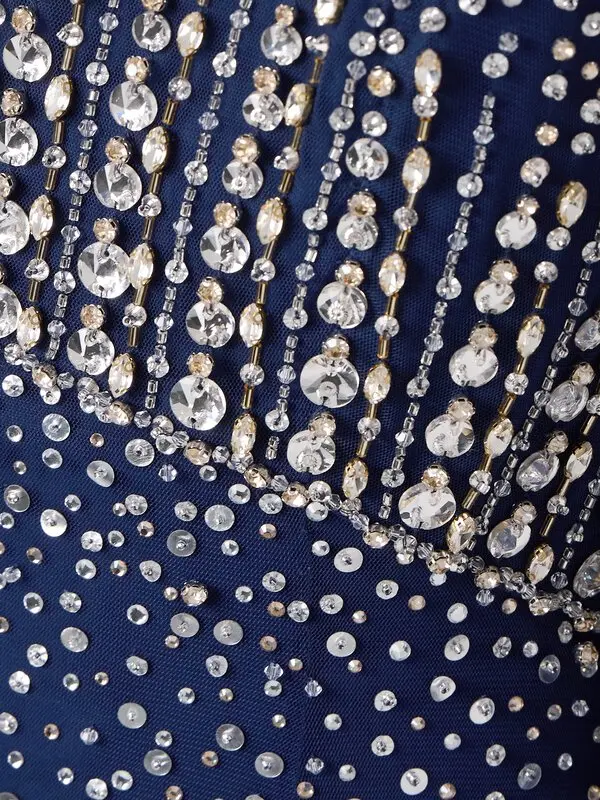 Jenny Packham Kiya Embellished Tulle Gown - Blue