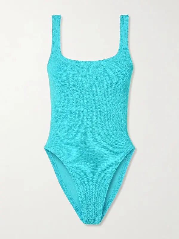 Hunza G Seersucker One-piece Swimsuit - Blue