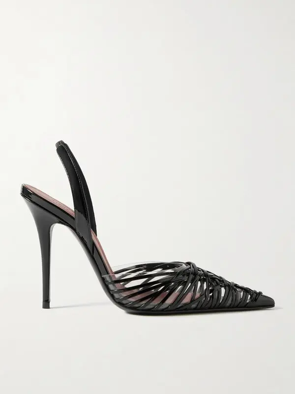 Amina Muaddi Lori Slingback Pumps - Black