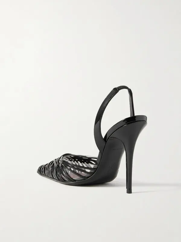 Amina Muaddi Lori Slingback Pumps - Black