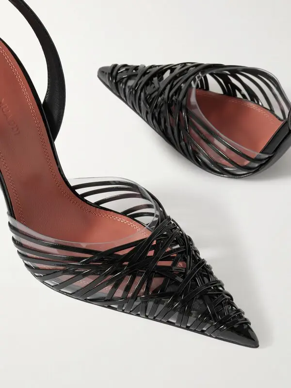 Amina Muaddi Lori Slingback Pumps - Black