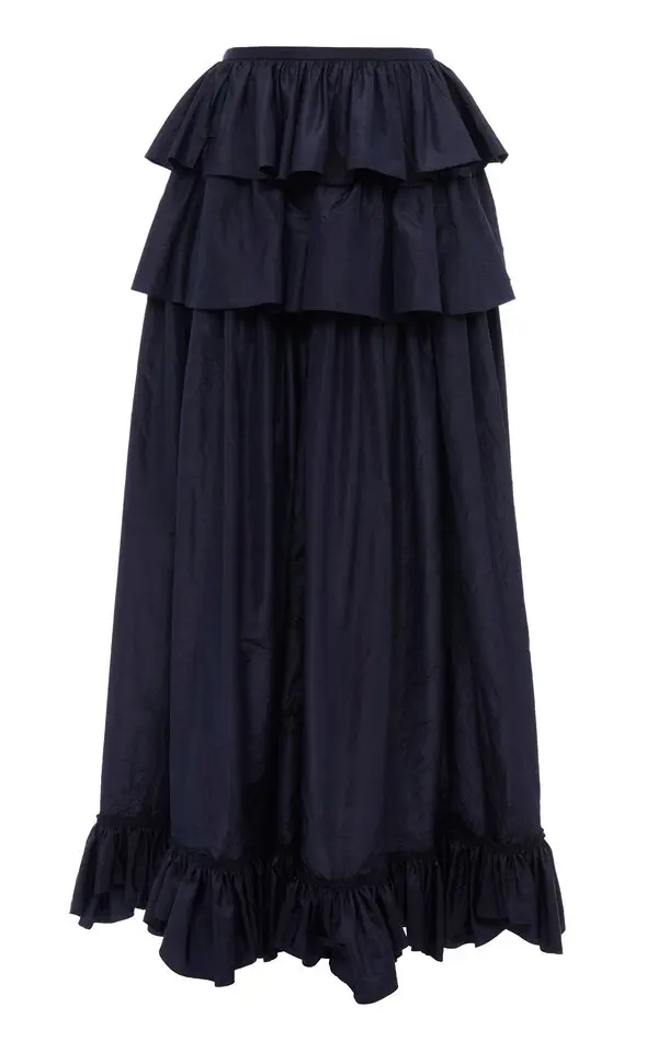 Chloé Ruffled Silk Taffeta Maxi Skirt