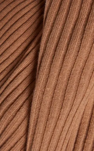Victoria Beckham Draped Ribbed Knit Top