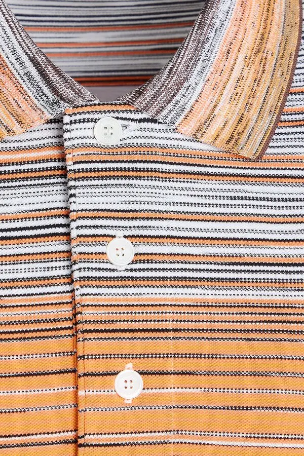 Missoni Spacedyed Cottonpiqué Polo Shirt - Orange