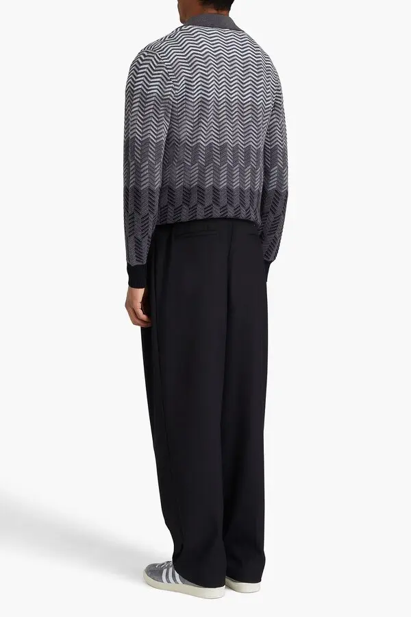 Missoni Crochet-knit Wool Polo Sweater