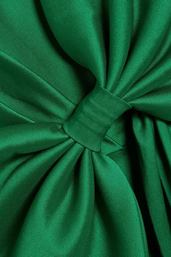 Badgley Mischka Strapless Bow-detailed Gown