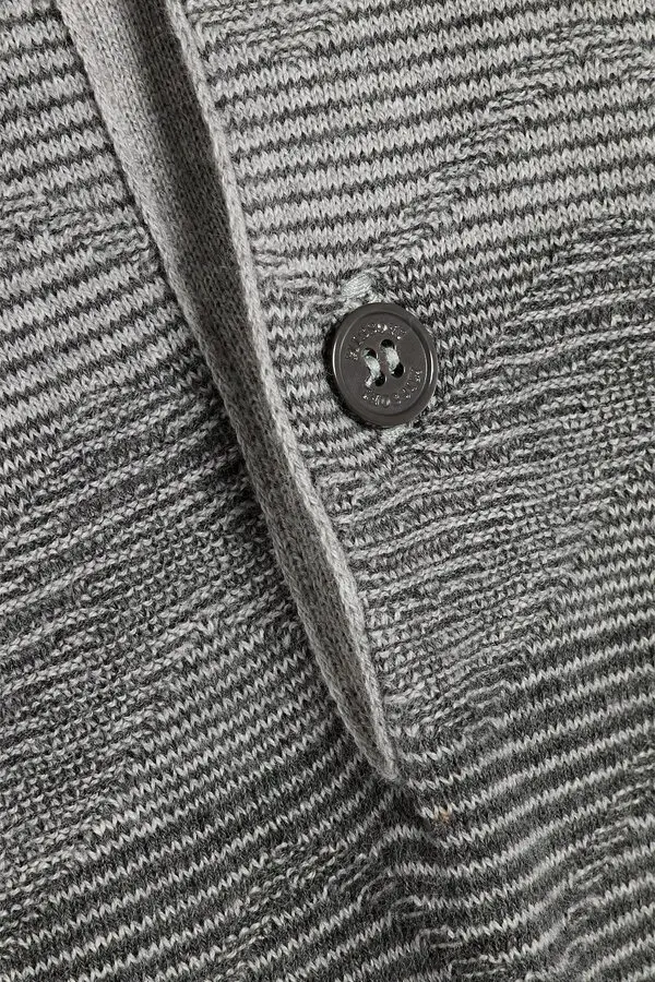 Missoni Spacedyed Jacquardknit Cotton Polo Shirt - Gray