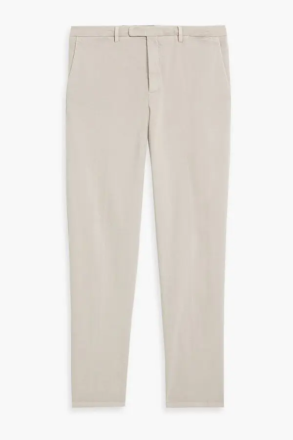 Boglioli Cotton-blend Twill Trousers - Stone