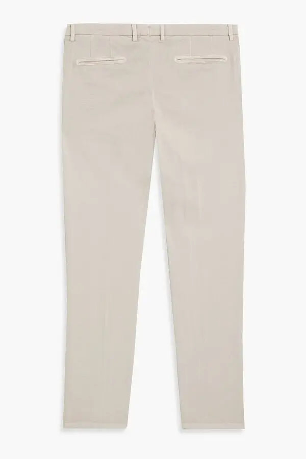 Boglioli Cotton-blend Twill Trousers - Stone
